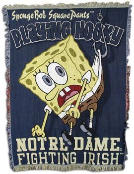 Amazon.com : Notre Dame Northwest NCAA SpongeBob Throw : Sports & Outdoors