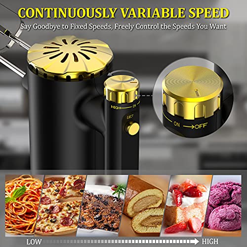 Buy Hand Mixer Electric, 500W Power Handheld Mixer with Continuously ...