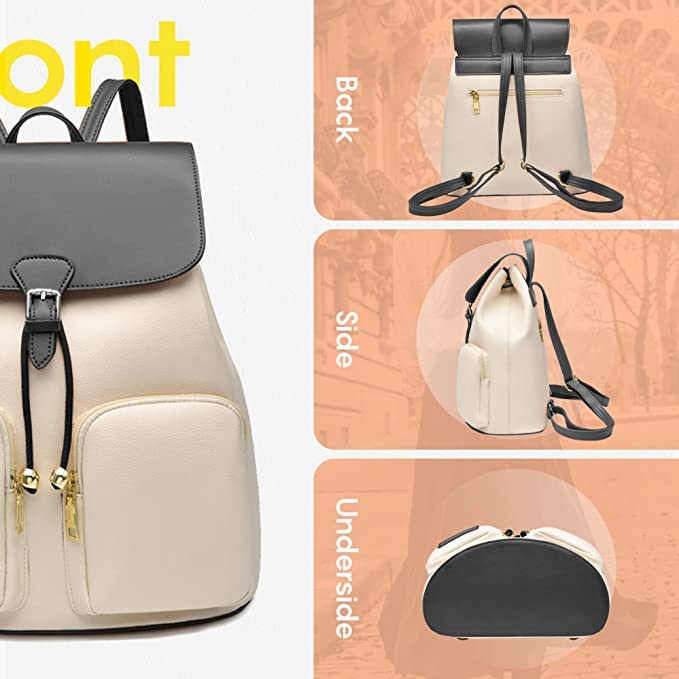 Bonjour Backpack Purse for Women Fashion Leather Shoulder Bag Anti ...