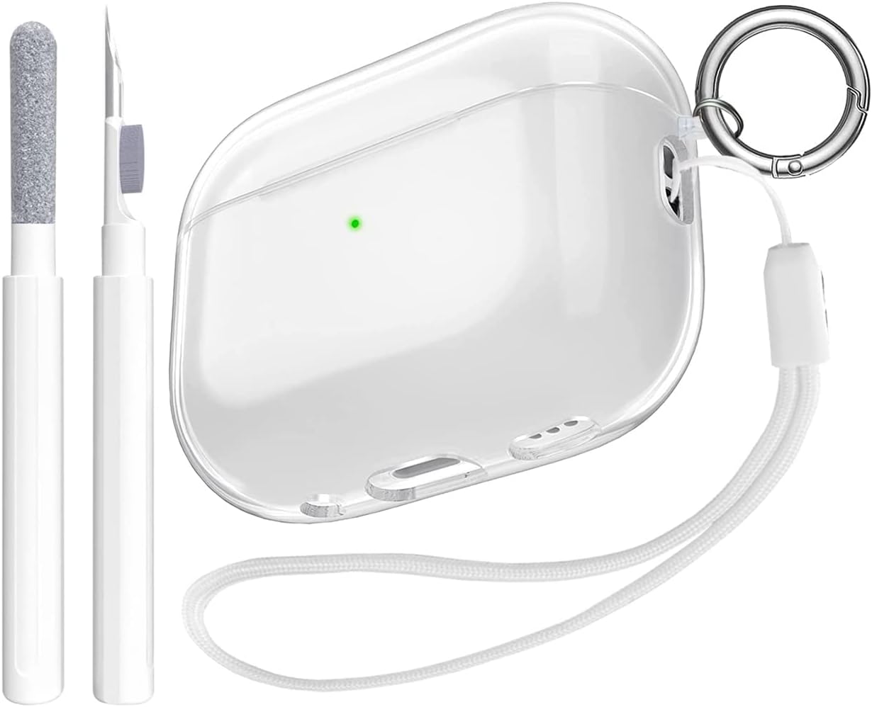 Amazon.com: ULAK Clear Airpods Pro Case 2022/2019, Soft TPU Cover with ...