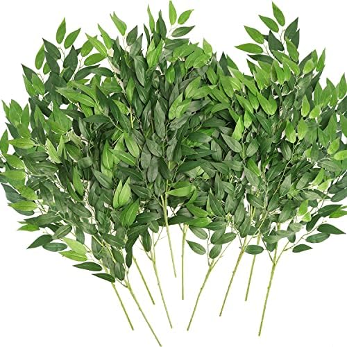 Amazon.com: YESKY Artificial Italian Ruscus Greenery Stems, 24pcs Faux ...