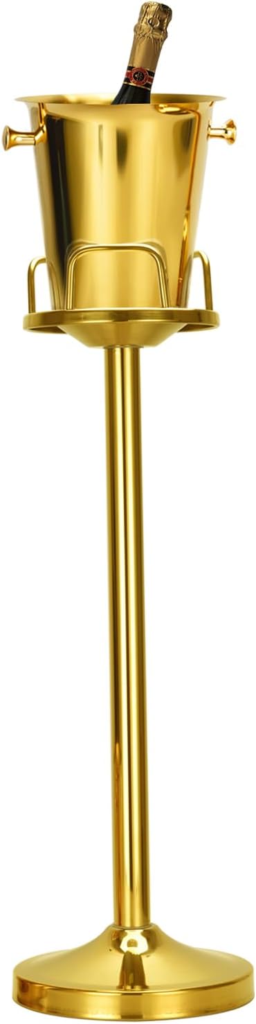 Amazon.com: Champagne Ice Bucket with Stand Stainless Steel Wine Bucket ...