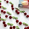 Amazon.com: 3 Pack Cherry Garland Decoration Felt Cherries Birthday ...