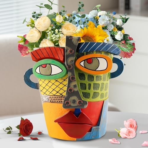 Amazon.com : Midogaigai Abstract Face Planters Pots Head,Unique Head ...