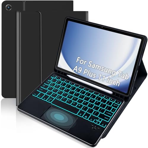 Amazon.com: for Galaxy Tab A9+ 11 inch Case with Keyboard - 7 Color ...