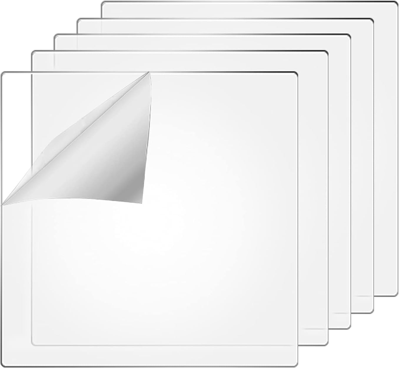 BIGIMALL Acrylic sheet 3mm Transparent 6"x6" Pack of 4 pcs for glass ...