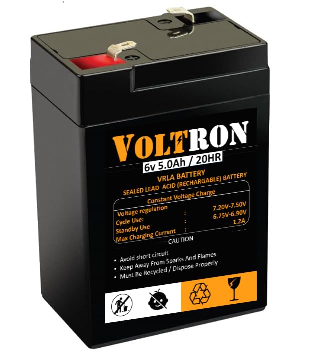 Voltron 6V 4.5Ah SMF/VRLA Battery | Sealed Lead Acid Battery | Strong ...