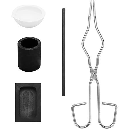 Amazon.com: 5Pcs Graphite Crucible Set, Crucible Tongs Set High Purity ...