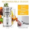 Amazon.com: Electric Citrus Juicer, Rechargeable Juicer Machine with ...