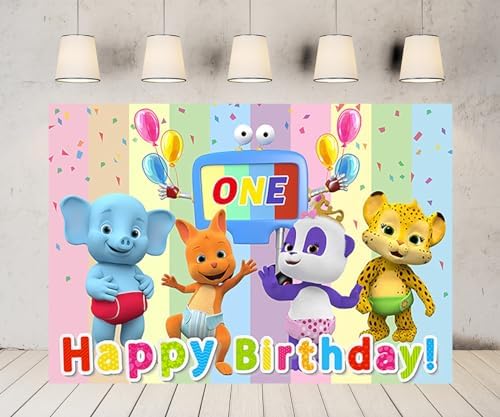 Amazon.com : Word Party Birthday Photography Backdrop 5x3ft White Photo ...