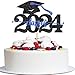 Amazon.com: 1 PCS Class of 2024 Graduation Cake Topper Black Blue ...
