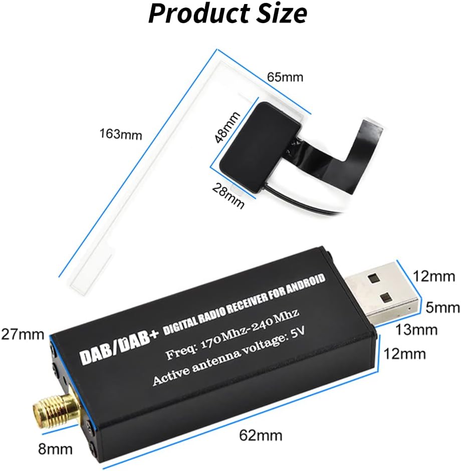 Hikity Car DAB/DAB+ Radio Receiver, DAB Digital Audio Transmission with ...