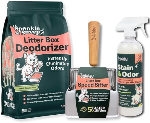 Amazon.com: Sprinkle & Sweep Litter Box Deodorizer - Cat Litter ...