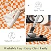 Amazon.com: Washable Area Rug 5x7 Retro Abstract Chess Board Washable ...