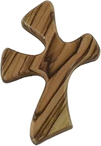 Amazon.com: Olive Wood Prayer Cross: Hand Held Cross Made to Perfectly ...