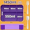 Amazon.com: Jelife Lunch Box Kids Bento Box - 1450ml Large Leakproof 6 ...