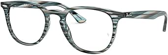 Ray-Ban RX7159 Eyeglasses Bundle: RX 7159 5750 Blue/Grey Striped and ...