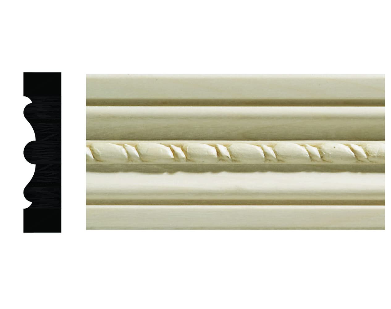 Amazon.com: 1124-4FTWHW Unfinished White Hardwood Casing Moulding ...