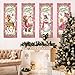 Amazon.com: Large Set of 4 Pink Christmas Decorations Vintage Christmas ...