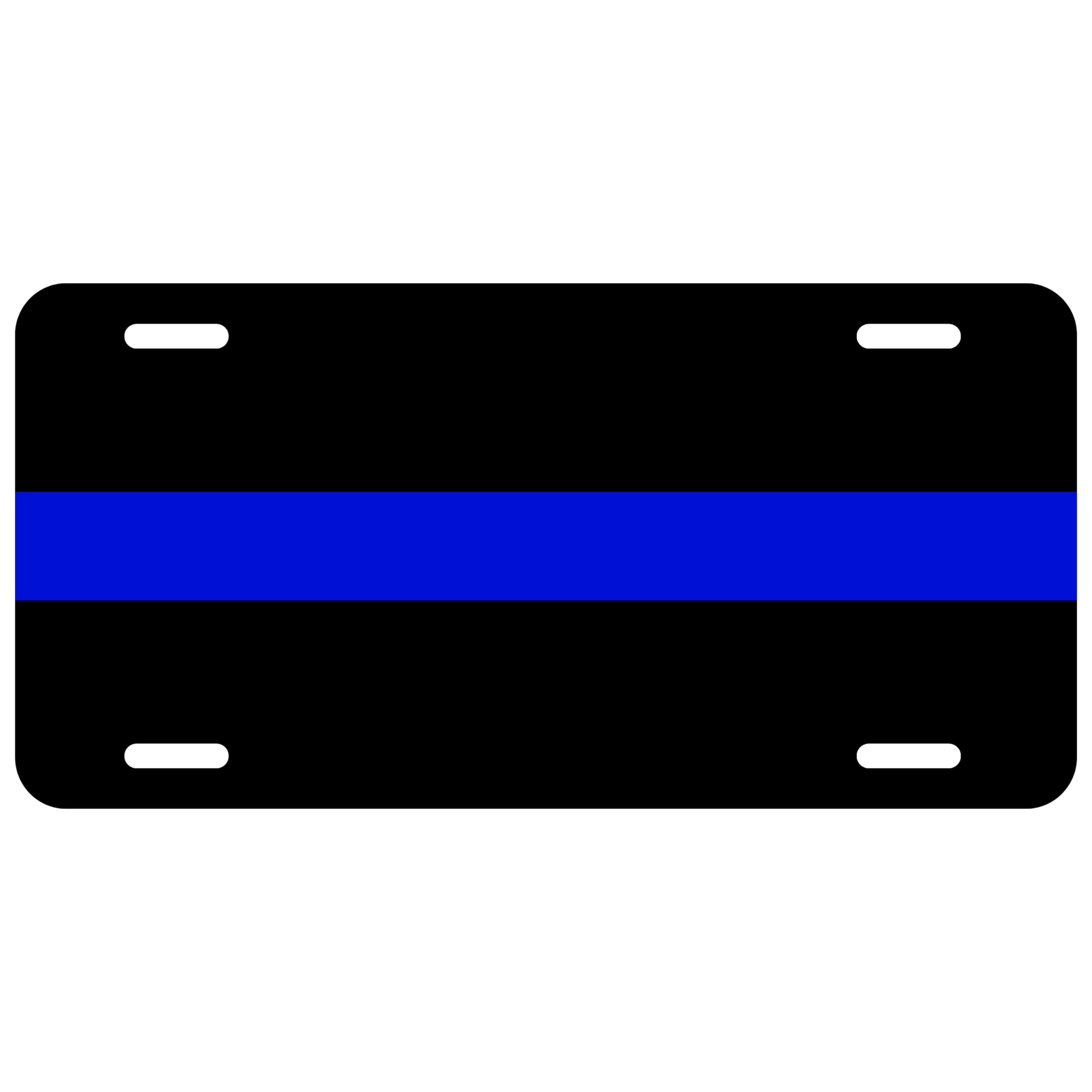 Amazon.com: Thin Blue Line Metal License Plate Police Officers : Automotive