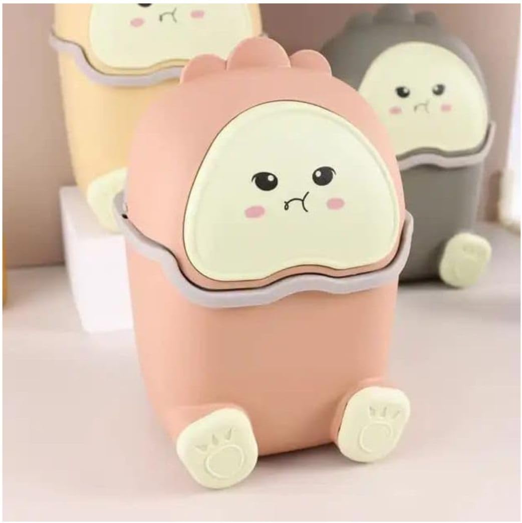 GLIVE (LABEL) Mini Desktop Dustbin with lid, Plastic Waste Bin Kitchen ...