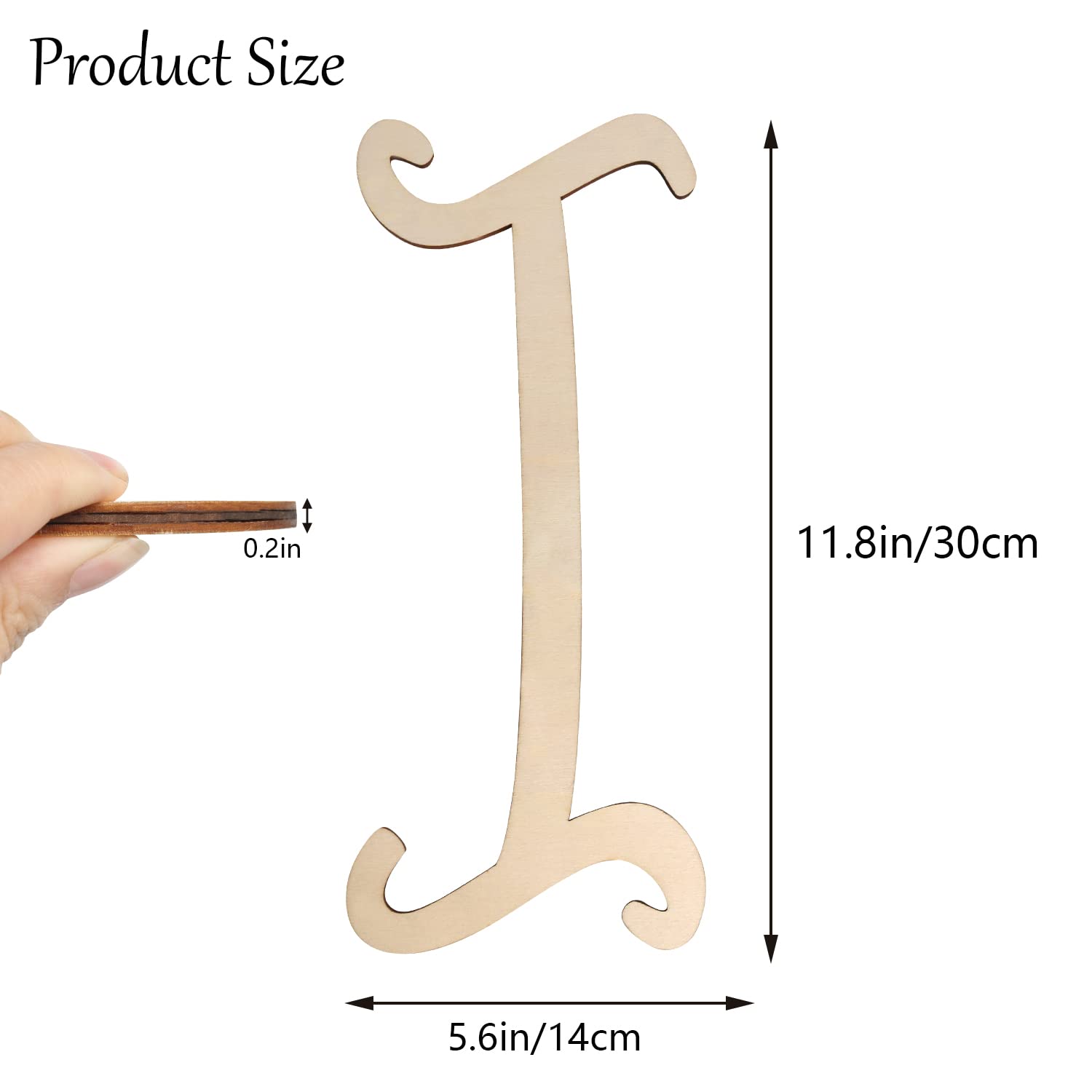 Snapklik.com : Wooden Monogram Letters For Wall Decor 12 Inch Cursive ...