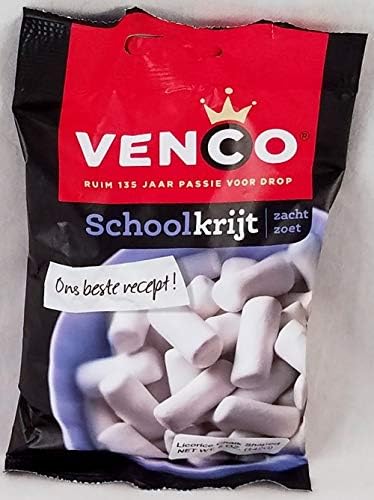 Amazon.com : Venco Schoolkrijt Zacht Zoet Dutch Chalk Licorice Sweet ...