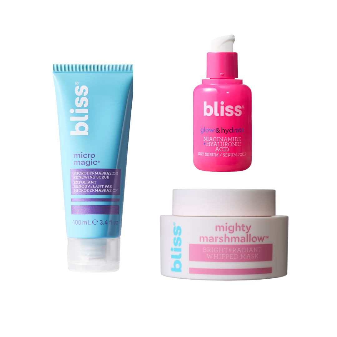 Amazon.com: Bliss Facial Trio – Micro Magic Skin-Refining Face Scrub ...