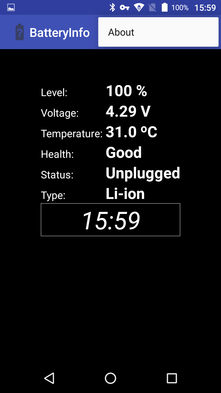 Battery Information - App on Amazon Appstore