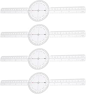 Amazon.com: NUOBESTY 4pcs Goniometer Protractor Ruler Transparent Angle ...