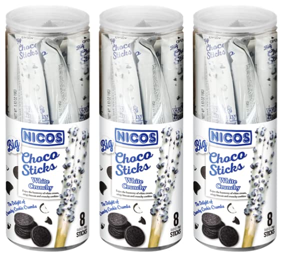 Amazon.com: NICOS Choco Sticks Giant Chocolate Covered Biscuit Sticks ...