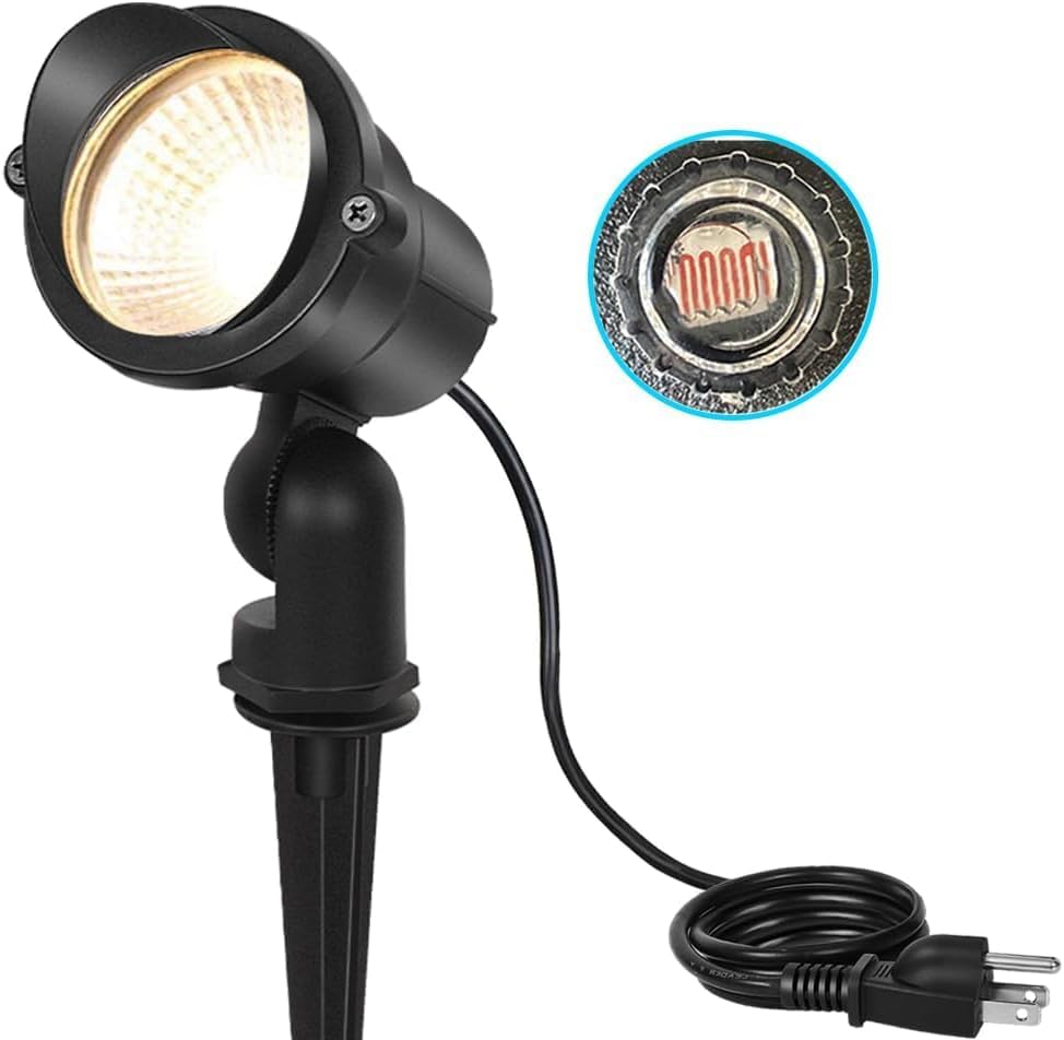 20W Dusk to Dawn Outdoor LED Spotlight Plug in with Photocell Sensor ...