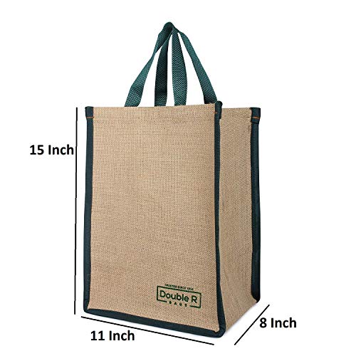 Double R Bags Laminated Jute Reusable Shopping Bags Kitchen Essentials ...