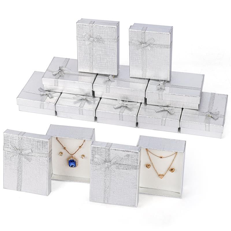 Kurtzy Jewellery Gift Box Set (12 Pack) - Small Gift Boxes for Earrings ...