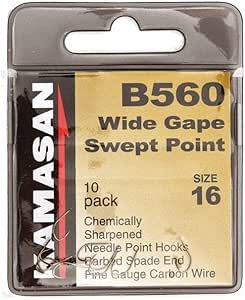Kamasan B560 Wide Gape Swept Point hooks : Amazon.co.uk: Sports & Outdoors