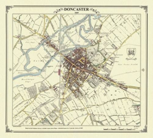 Doncaster 1849 Heritage Cartography Victorian Town Map: Amazon.co.uk ...