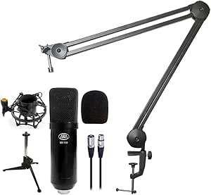 Amazon.com: AxcessAbles Large Heavy Duty Desk Mounted Microphone Boom ...
