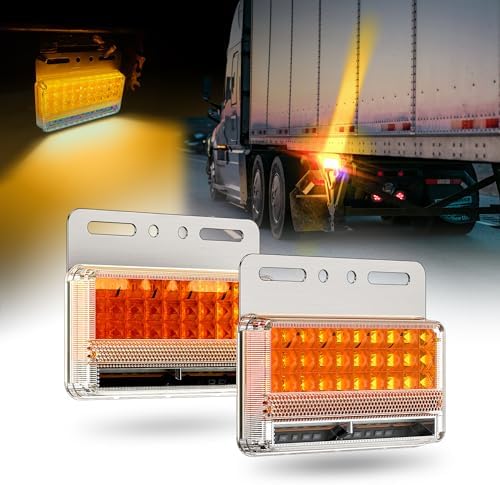 Amazon.com: amgoxcom 2PCS Amber LED Truck Trailer Boat Amber Side ...