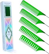 Amazon.com : Vellen Hair Ultimate Highlight Comb Set, 5 Sizes (Mint ...