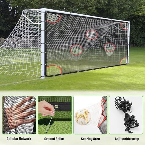 Snapklik.com : AKOZLIN 12ft X 6ft Soccer Field Nets Target Sheets ...