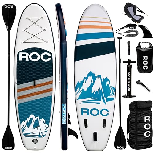 Roc Inflatable Stand Up Paddle Boards with Premium SUP Paddle Board ...