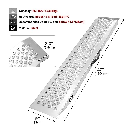Snapklik.com : 47 Steel Threshold Ramp, Anti-Slip Ramp For Motorcycle ...