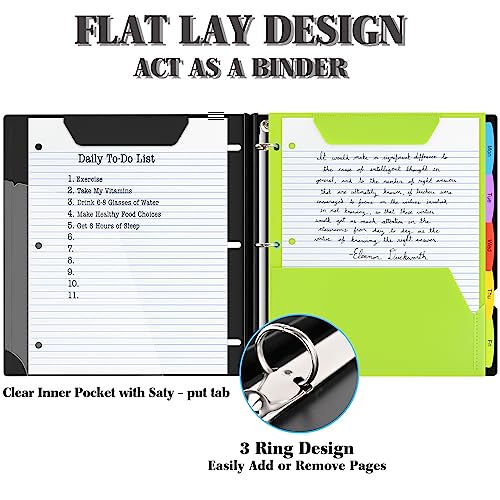 Snapklik.com : INFUN All-in-one Telescoping Binder Notebook, Refillable ...