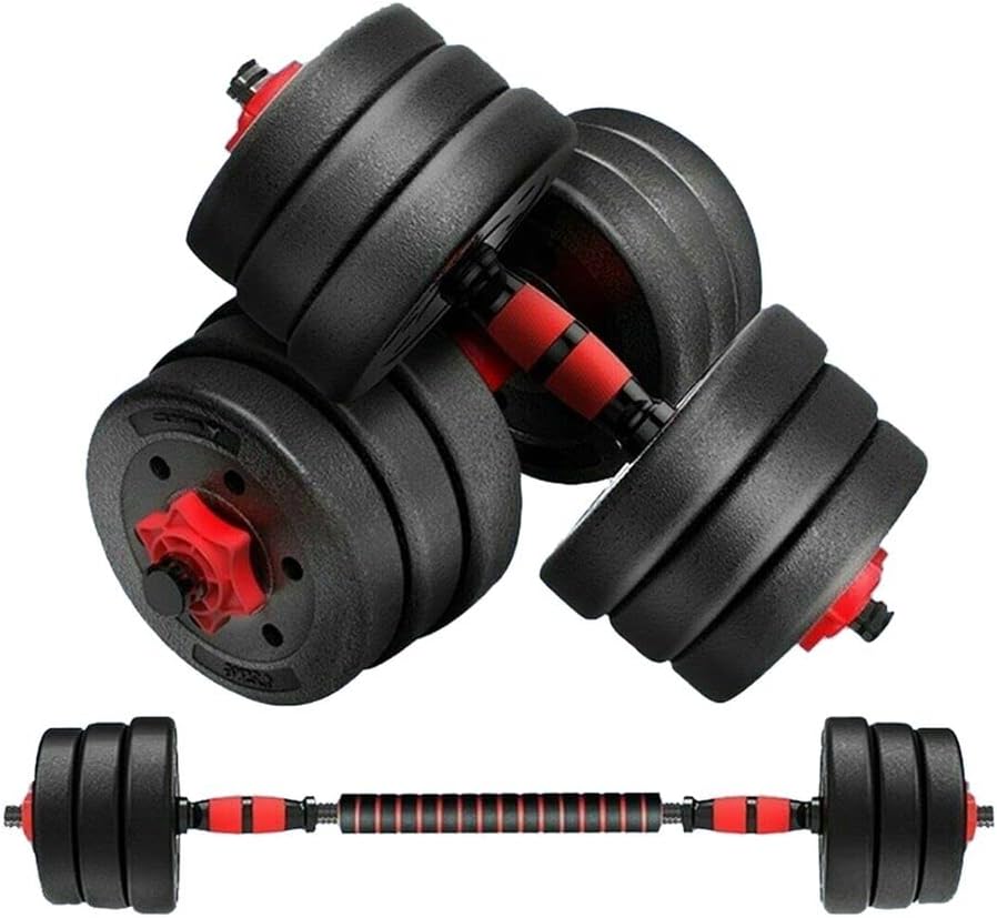 Amazon Basics Adjustable Barbell Lifting Dumbbells Weight Set with Case ...