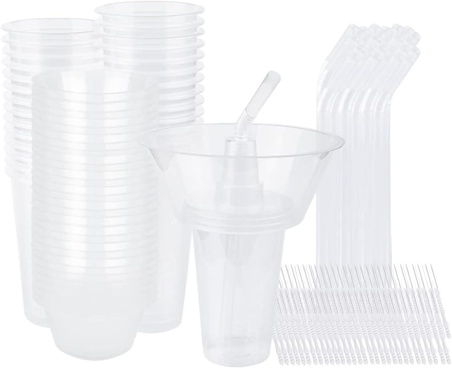 Amazon.com: Casarak Snack and Drink Cup, 10 Sets Disposable Plastic Cup ...