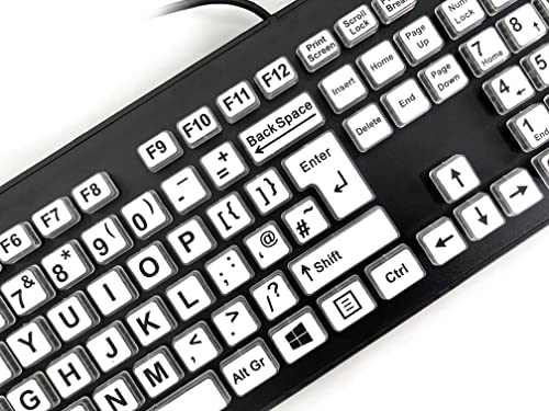Accuratus Rainbow 2 – USB High Contrast Visual Impairment Keyboard with ...