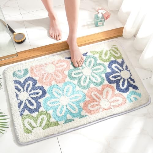 Amazon.com: Molesun Bath Mat Love Shaped Bathroom Rug Non-Slip Soft ...