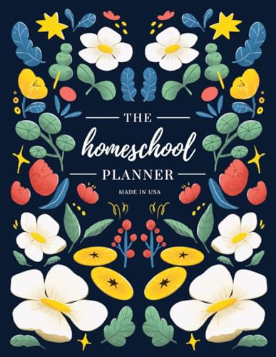 Homeschool Planner: 12-Month Undated Lesson Plan Book, Academic Tools ...