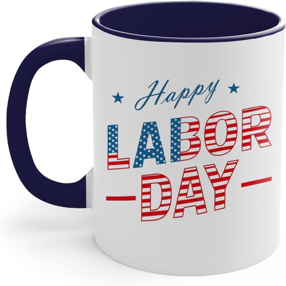 Amazon.com: "Happy Labor Day" Construction Worker Mug - 11oz/15oz ...