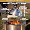 Amazon.com : Breeo Grill Dome Hinged Stainless Steel Dome w/Built-in Thermometer, Griddle ...
